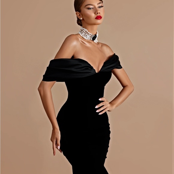 Dodona Avdiu | Dresses | Dodona Avdiu Couture Black Evening Gown As ...